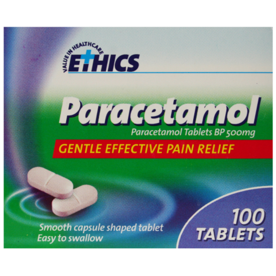 Ethics Paracetamol 500mg 100 Tabs | Eclipse Pharmacy