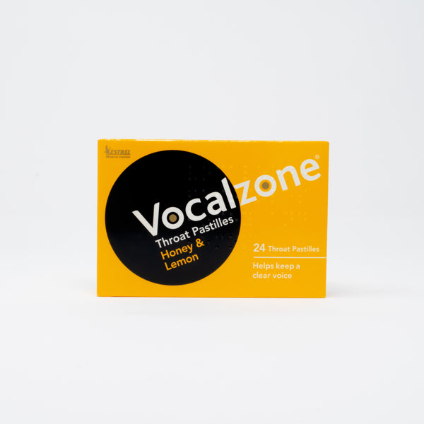 Vocalzone Honey & Lemon Throat & Voice Pastilles 24 | Eclipse Pharmacy