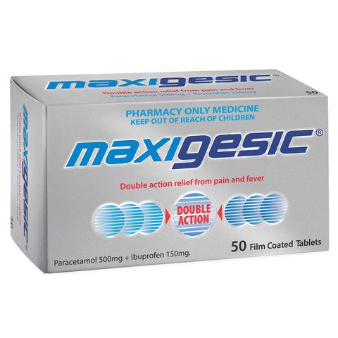 Maxigesic Double Action Pain Relief 50 Tabs | Eclipse Pharmacy