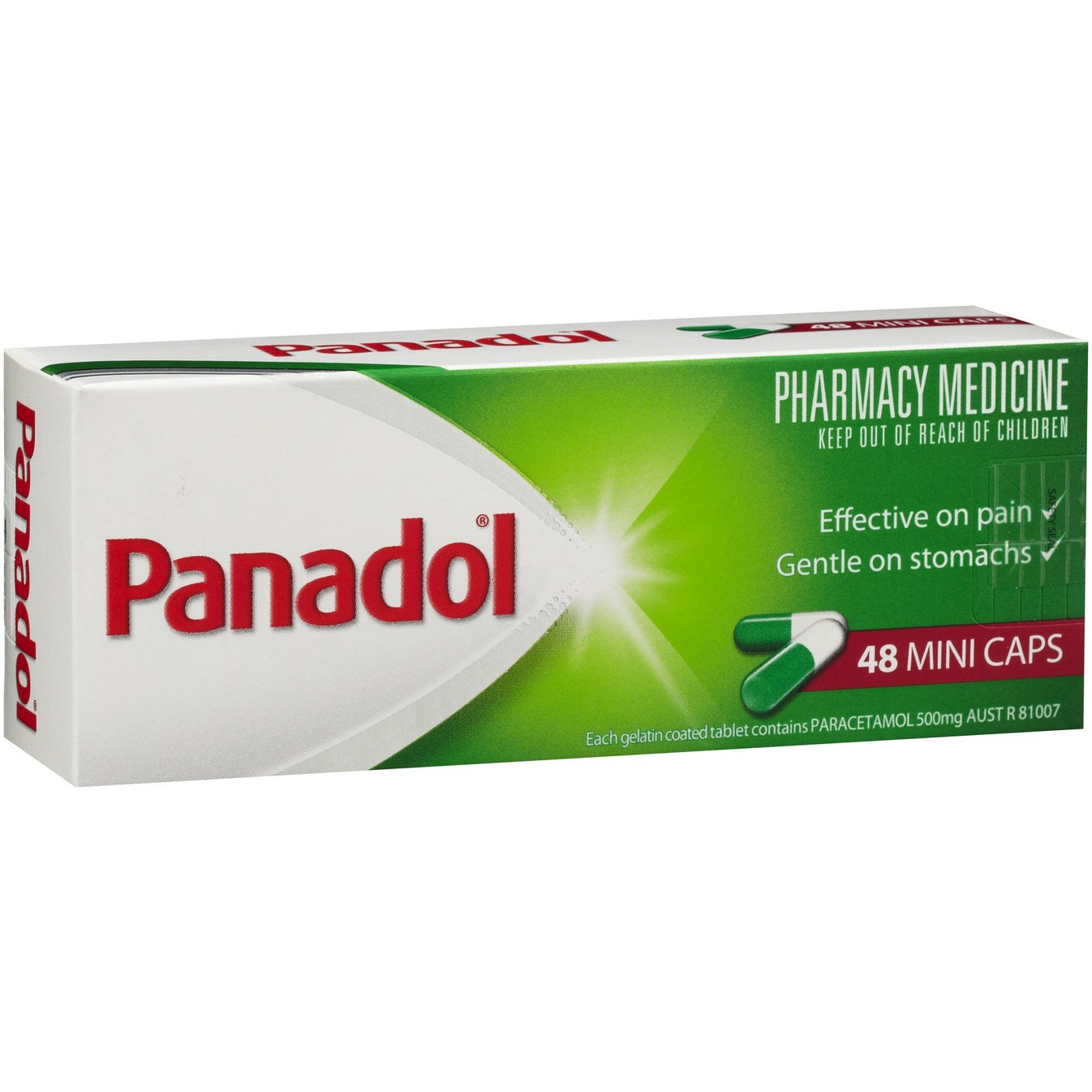 Panadol 500mg Mini 48 Caps | Eclipse Pharmacy