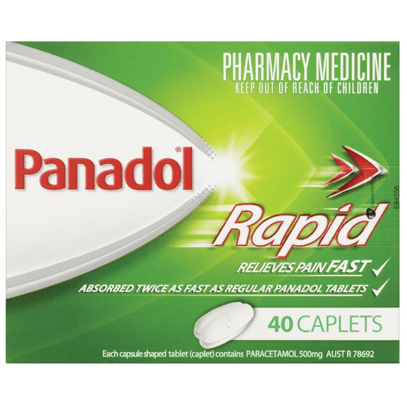 Panadol 500mg Rapid 40 Caps | Eclipse Pharmacy
